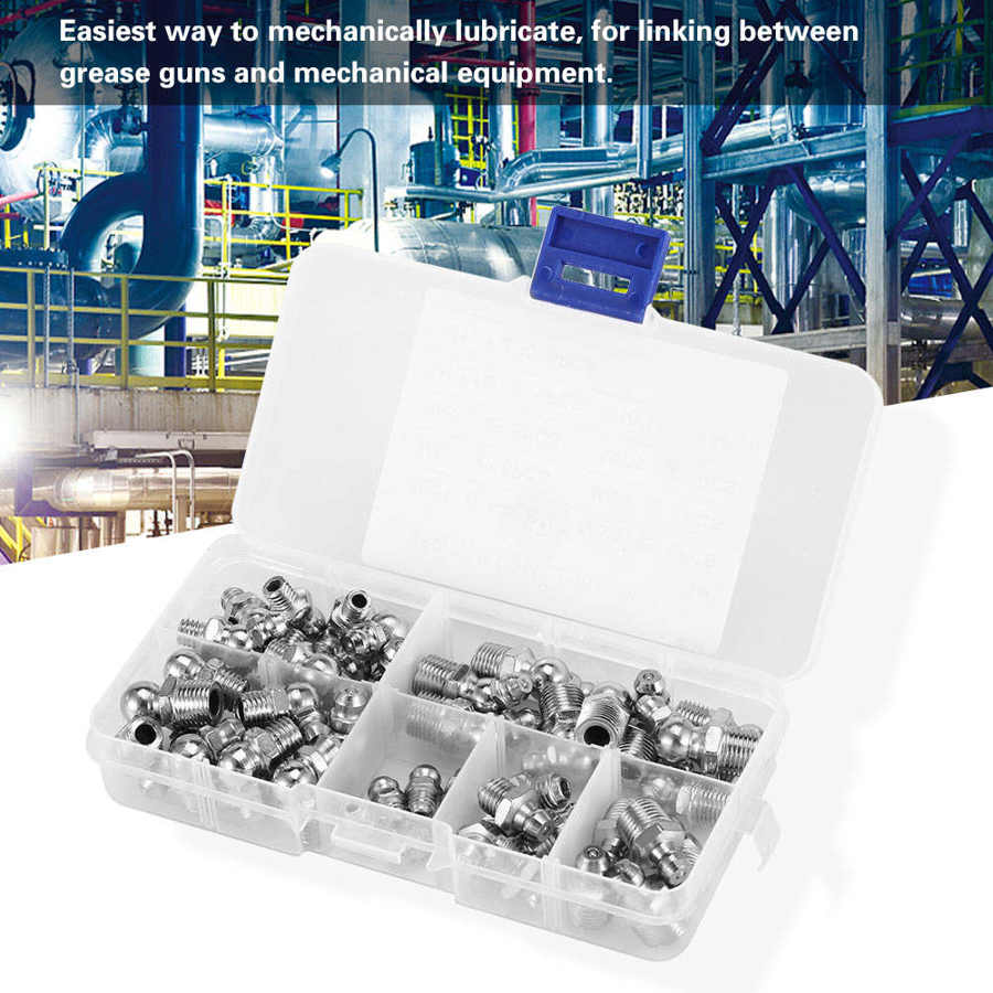 45Pcs M6/M8/M10 Durable Metal Brass Zerk Grease Ni... – Grandado