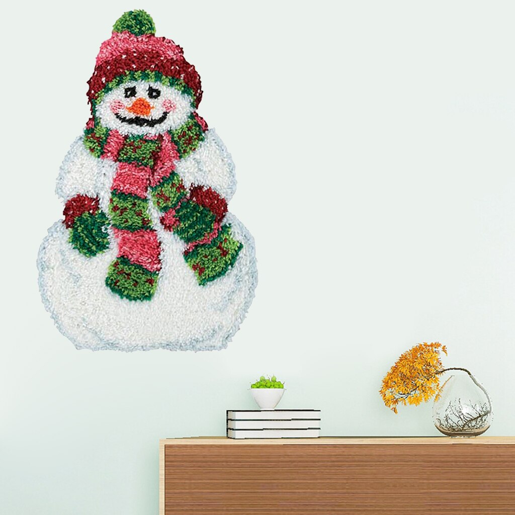 Kid Beginner Snowman Latch Hook Kit Rug Making Pre... – Grandado