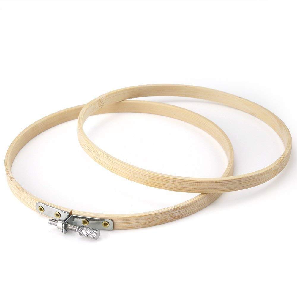12Pcs Bamboo Cross Stitch Hoops Round Embroidery H... – Grandado