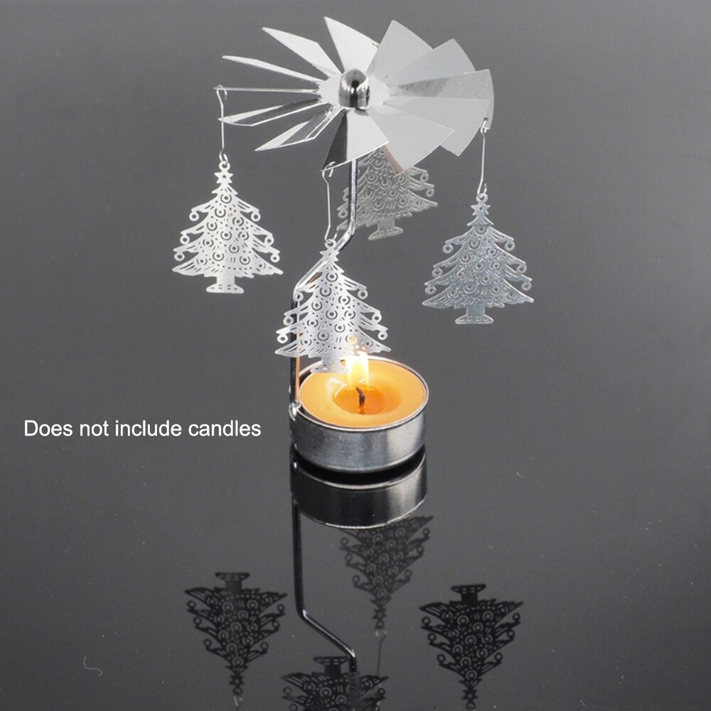 Romantic Rotary Spinning Candlestick Tealight Cand... – Grandado
