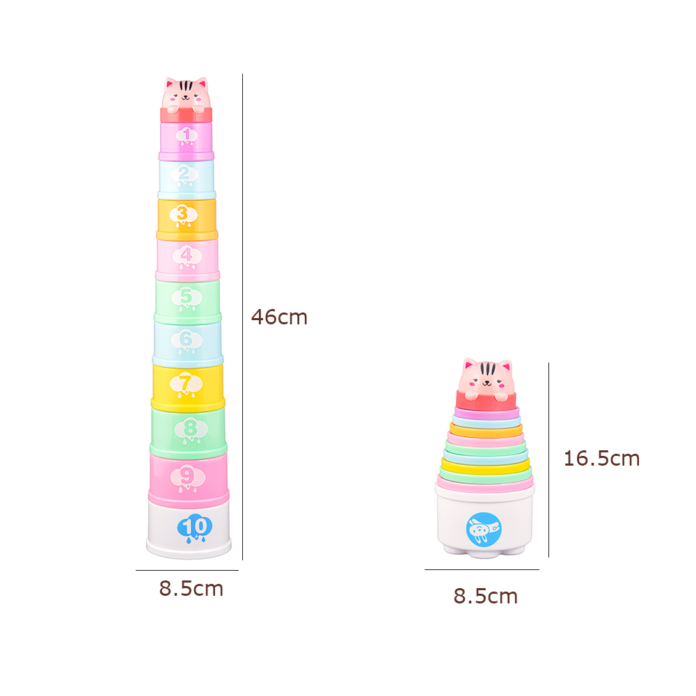 Funny Piles stack cup Toys Baby Cute Rainbow Stack... – Grandado