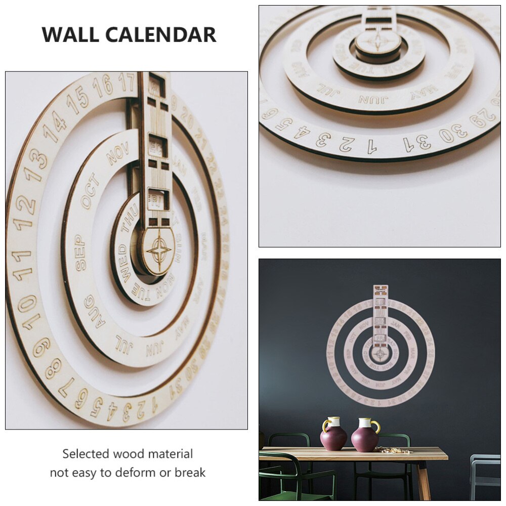 1pc Wooden Hanging Calendar DIY Calendar Home Offi... – Grandado