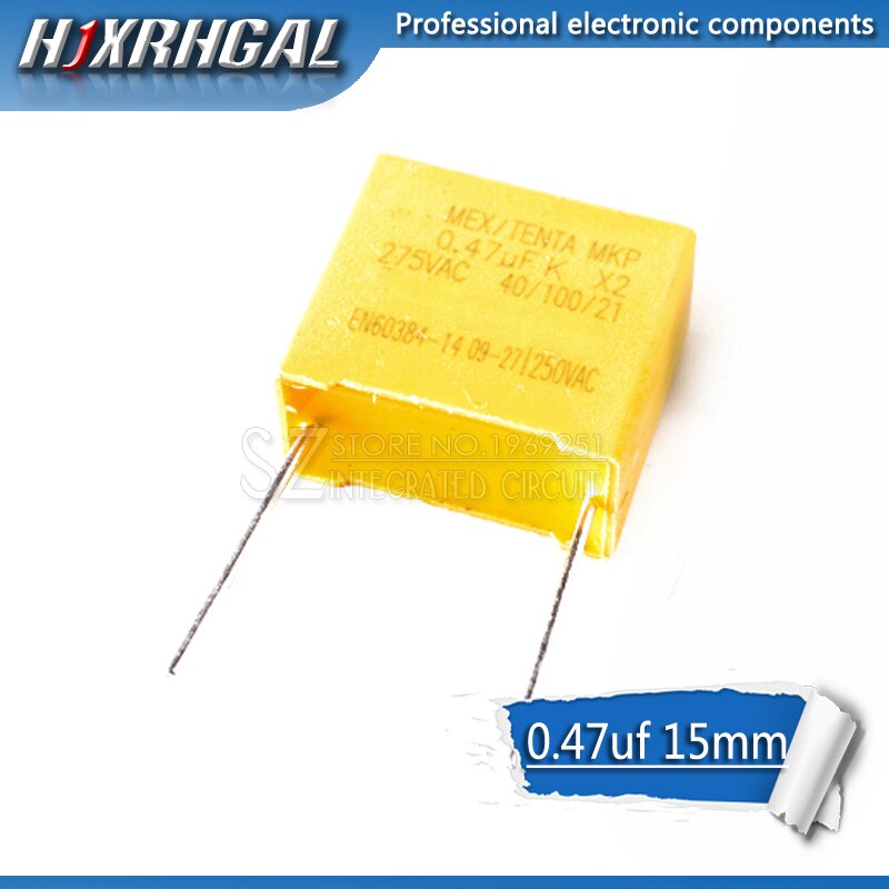 10pcs 470nF capacitor X2 capacitor 275VAC Pitch 15... – Grandado