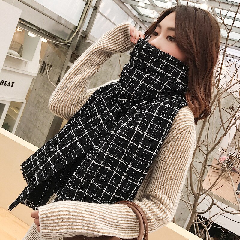 Hirigin Womens Lady Winter Warm Plaid Shawl Scarf ... – Grandado