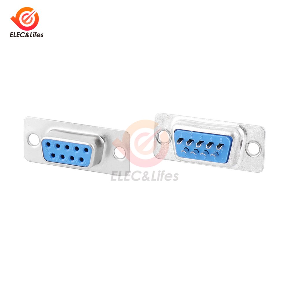 10Pcs RS232 DB9 Serial VGA 9 Pin Male Female Conne... – Grandado