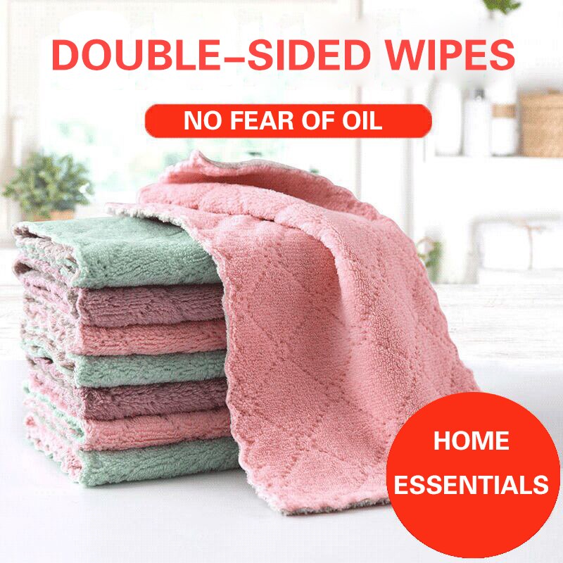 5pcs Microfiber Non-stick Oil Multi-purpose Cleani... – Grandado