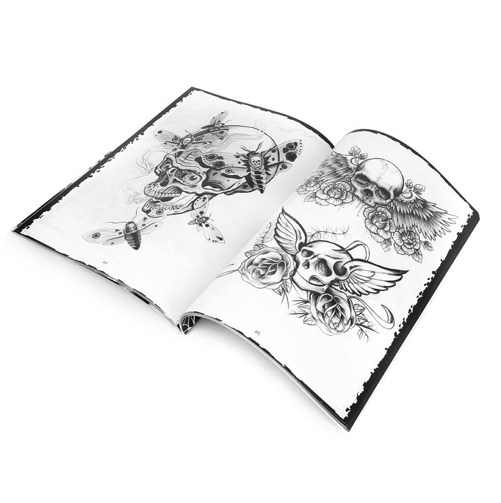 Assorted Patterns Skull Tattoo Flash Book Manuscri... – Vicedeal