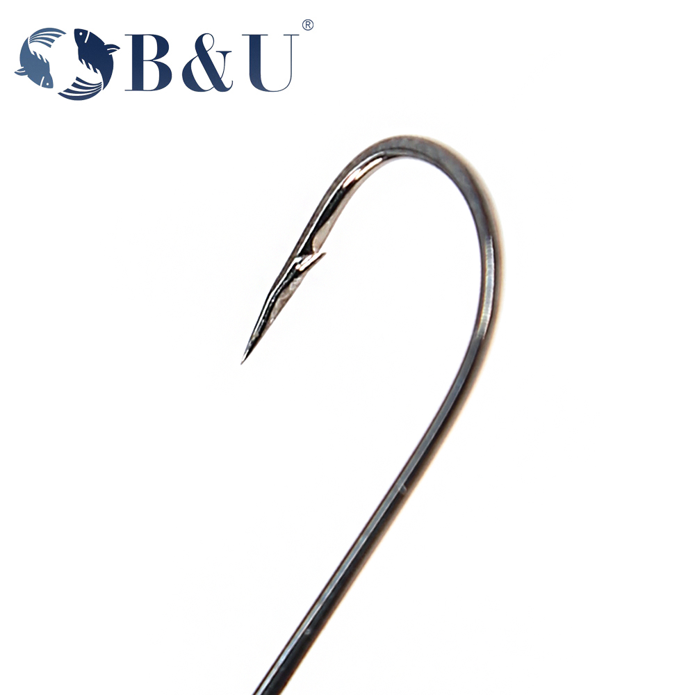 B&U 20pcs Barb Hook Fishing hook big ring Carbon S... – Vicedeal