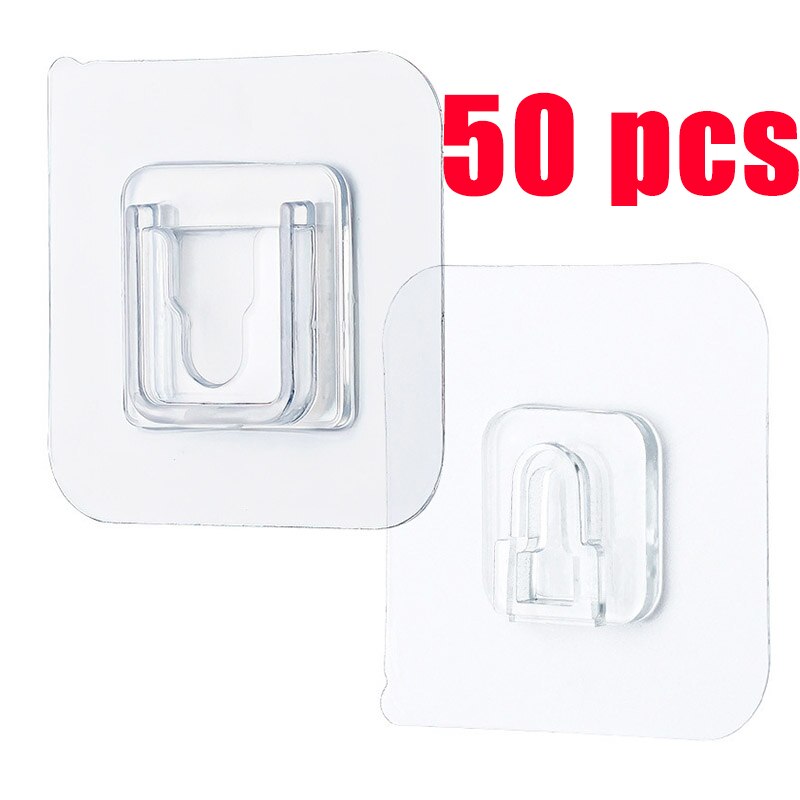 Transparent Double-sided Adhesive Wall Hooks Hange... – Grandado Transparent Double-sided Adhesive Wall Hooks Hange... – Grandado