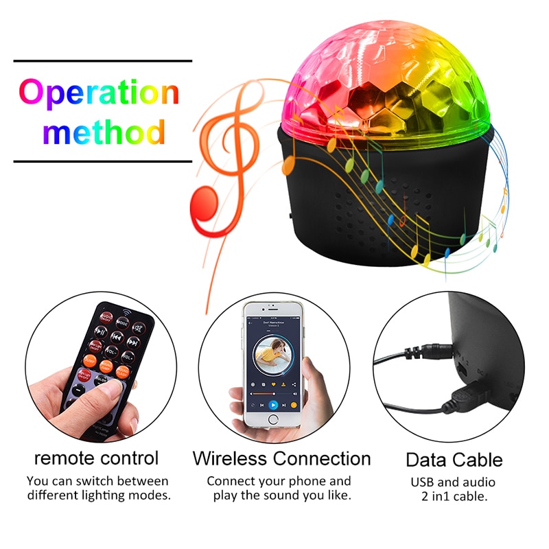 Newest LED Disco Ball Light Lamp Bluetooth Speaker... – Grandado