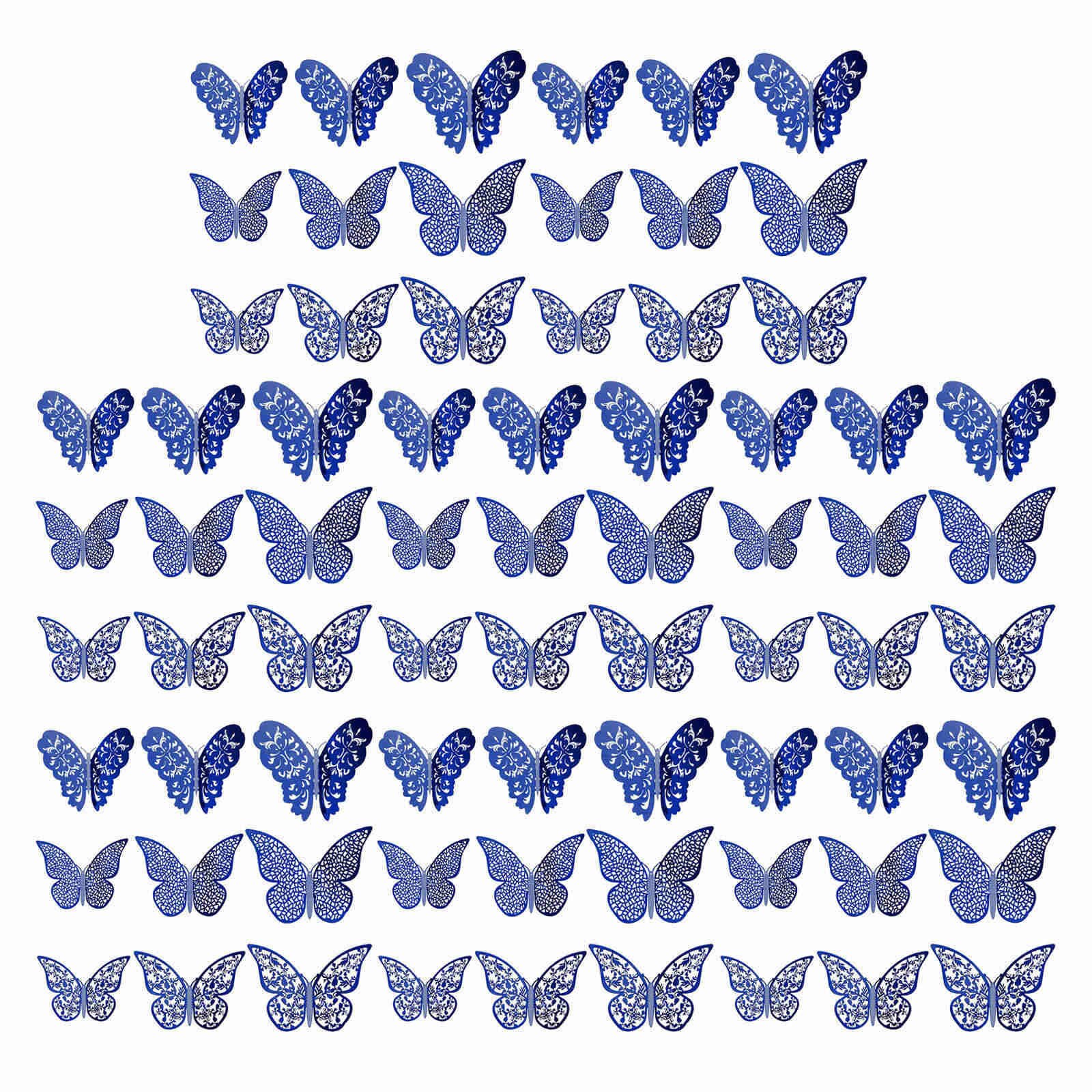 72Pc 3D Vlinder Muurstickers Sticker Art Decoratie... – Grandado