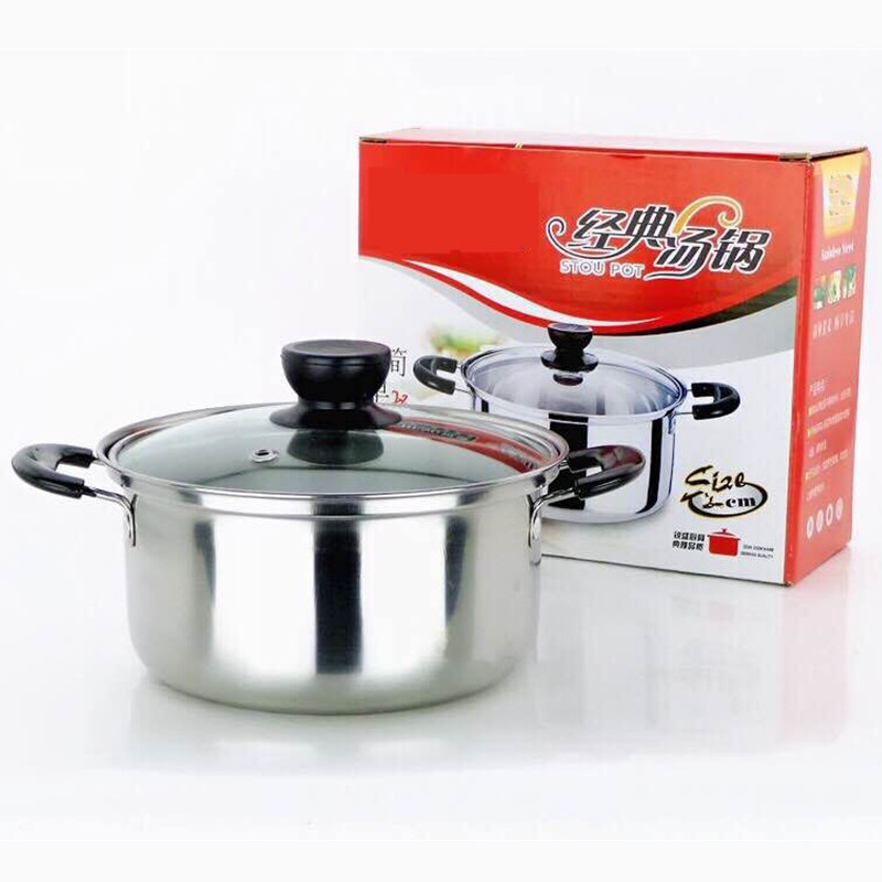 Stainless Steel Pot Double Handle Soup Pot Nonmagn... – Vicedeal