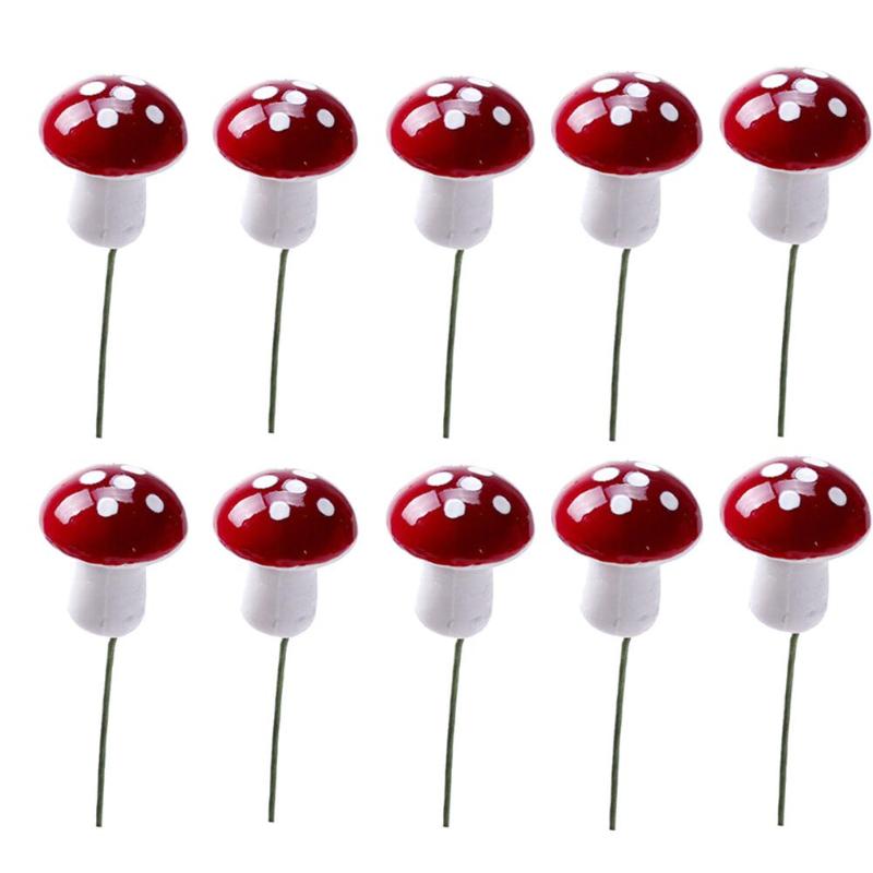 10Pcs 2cm Artificial Mini Mushroom Miniatures Fair... – Grandado