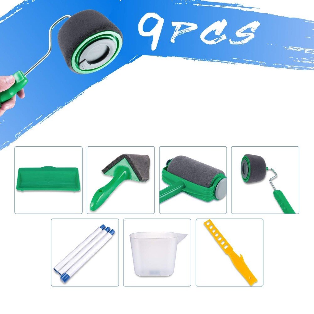 9Pcs Muur Versieren Schilderen Roller Borstel Set ... – Vicedeal