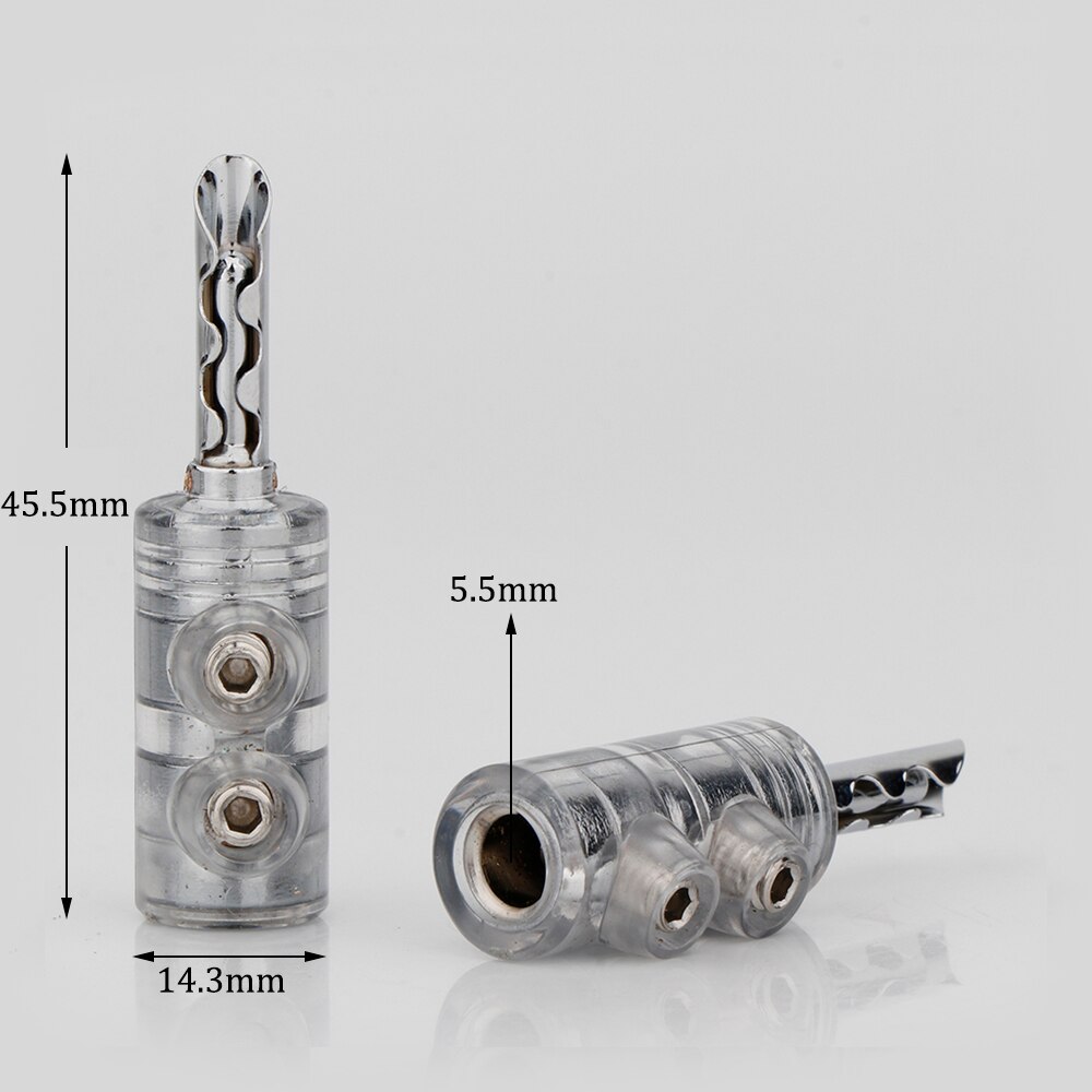 Weiduka BA1475R Rhodium plated BFA banana connecto... – Grandado