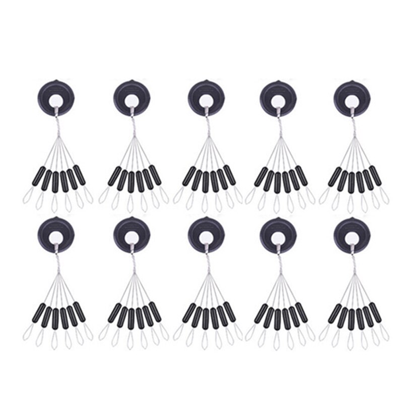 60pcs 10 groups/set Black / Luminous Rubber Stoppe... – Grandado