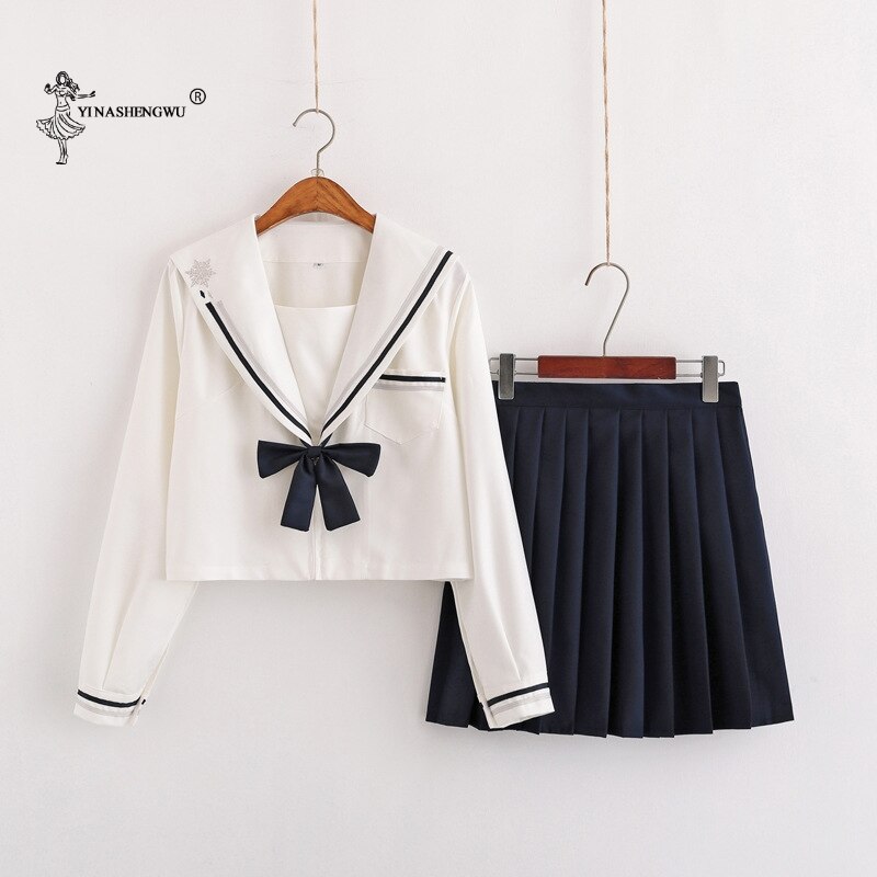 Autumn Summer Japanese School Uniform For Girl Cut... – Grandado