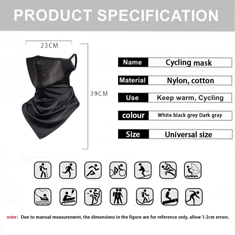 Men Hiking Cycling Full Face Mask Bandana Breathab... – Grandado