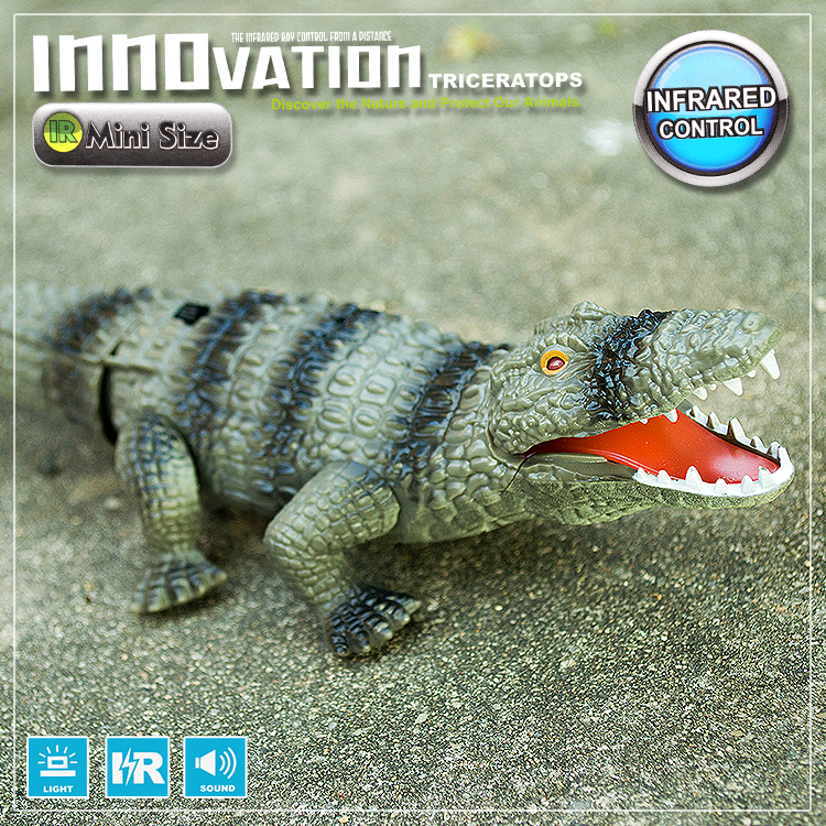 Lighting Infrared RC Crocodile Simulative Remote C... – Grandado