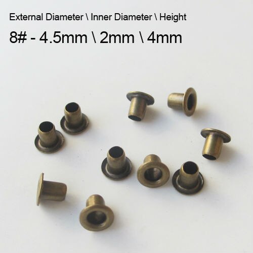 1000pcs brass eyelet bronze Inner diameter 2.0mm w... – Grandado