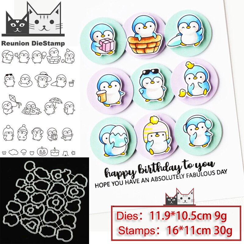 Reunion Penguin Metal Cutting Dies and Stamps Sten... – Grandado