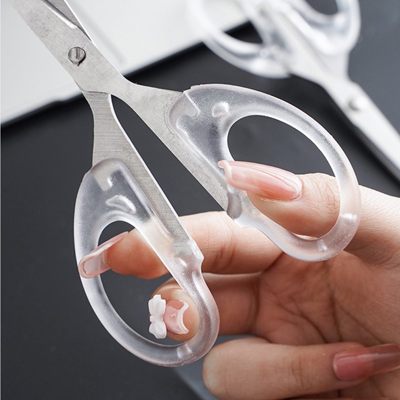 Clear Handle Stainless Steel Scissors S/M/L Size S... – Grandado