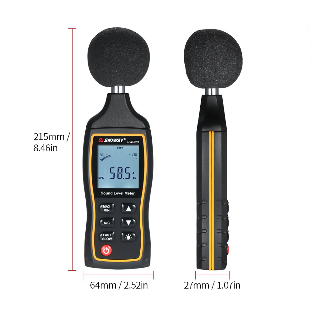 SNDWAY High Accuracy LCD Digital Noisemeter Sound ... – Grandado