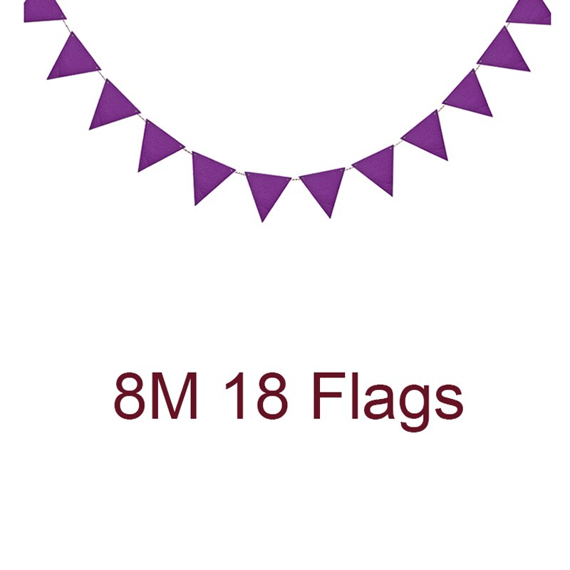 Purple 8M 18 Flags Pennants Bunting Banner Wedding... – Grandado