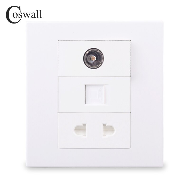 Coswall Wall PC Panel 1 Gang CAT6 RJ45 Internet Co... – Grandado