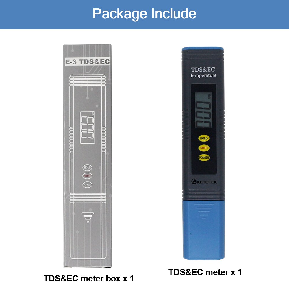 Ketotek protable lcd digital ph-mätare vattentestare tds/ph/ec ...