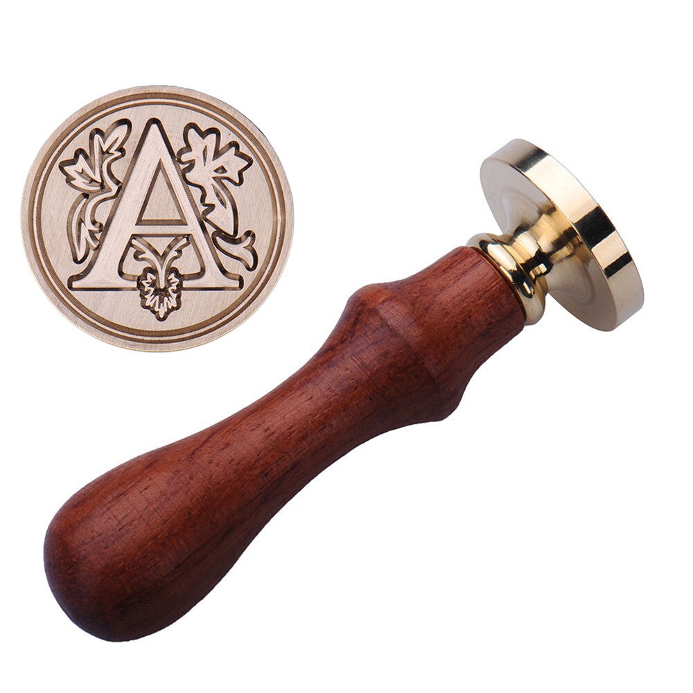 Retro sello de madera clásico de 24 carta A-Z alfa... – Vicedeal
