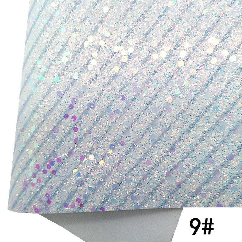 Strepen Gedrukt Iriserende Chunky Glitter Faux Vin... – Grandado