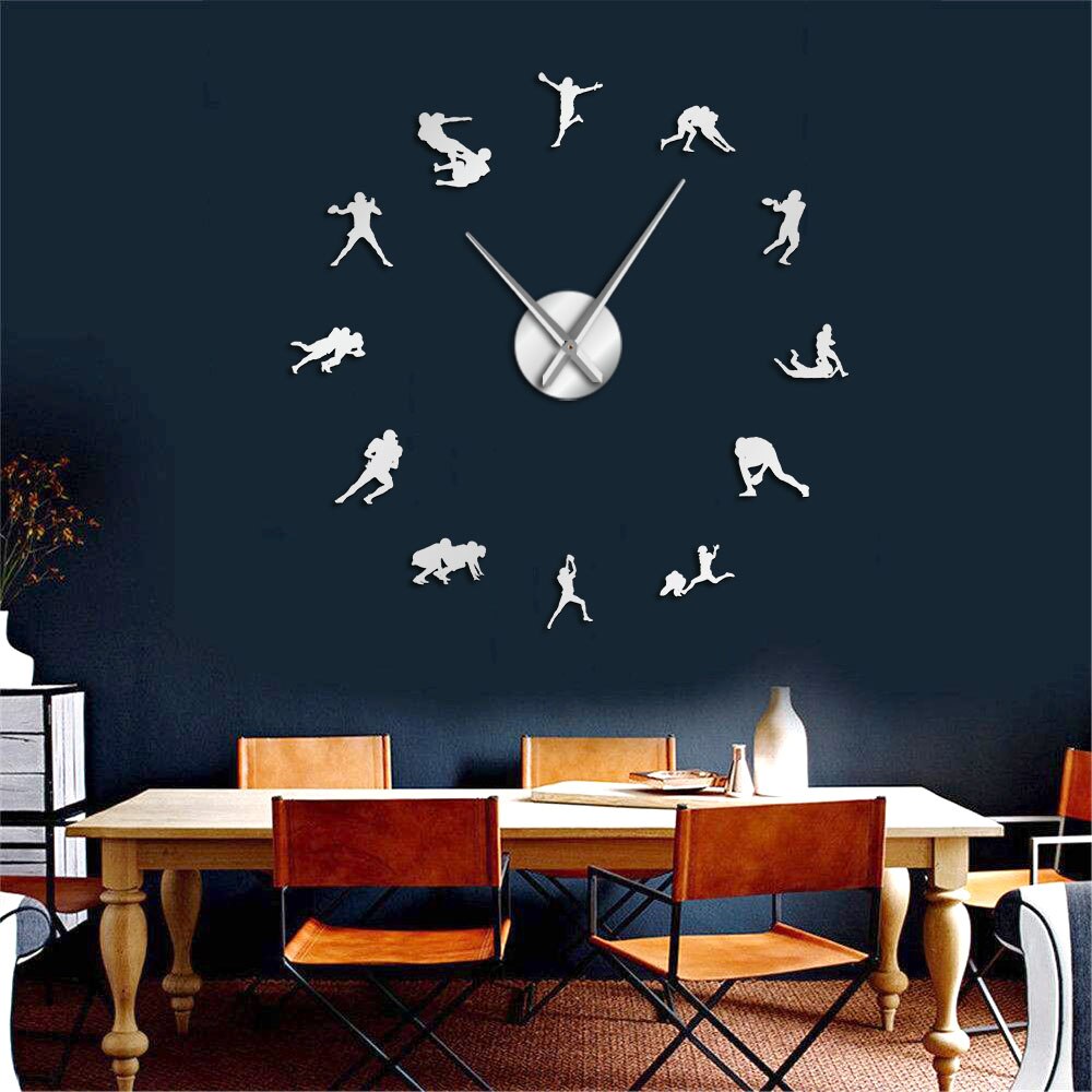 American Football Modern Large Wall Clock Rugby Wa... – Grandado