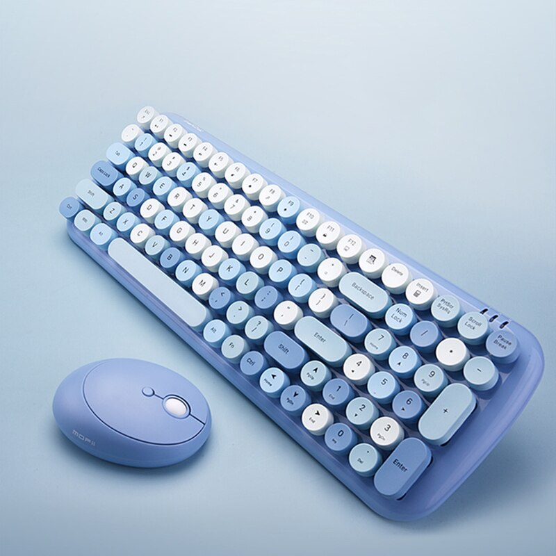 Mofii Wireless Keyboard Mouse Set 2 4g Round Cute Grandado