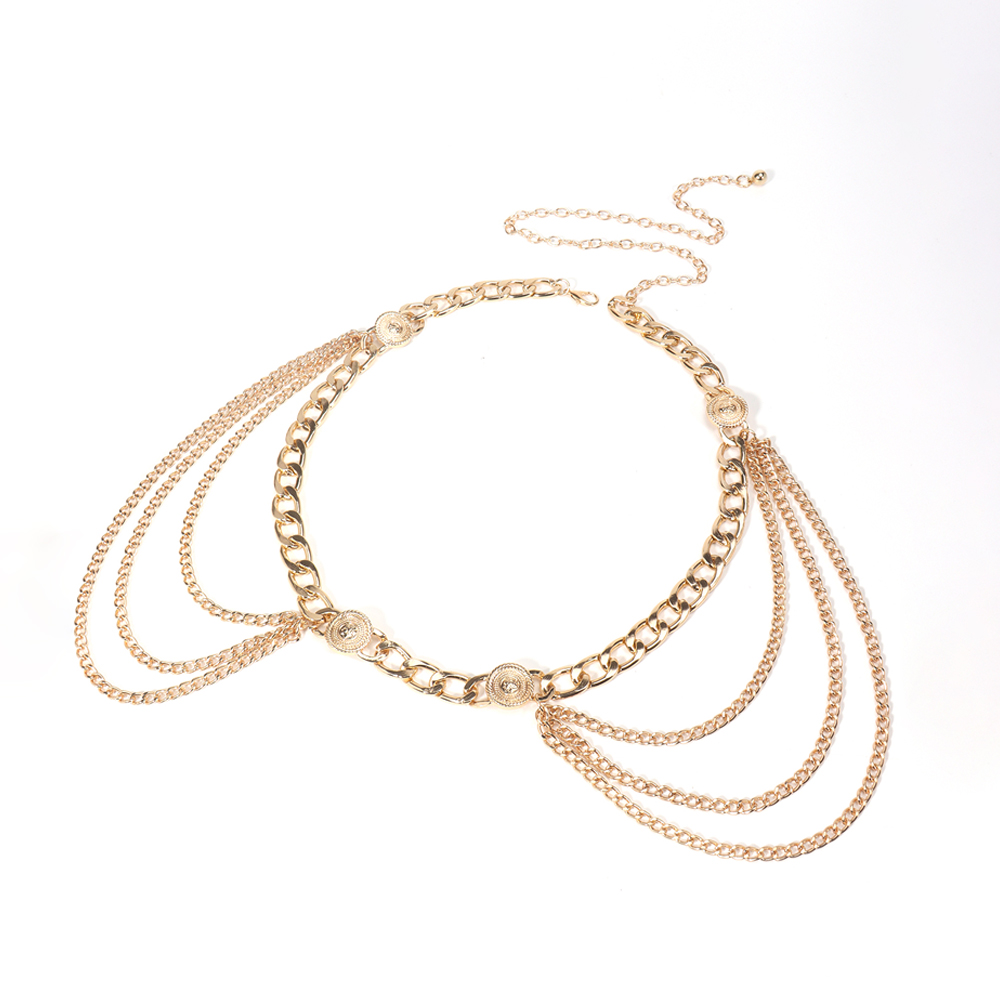 Metallic ladies punk waist chain Fringe chain Body... – Vicedeal