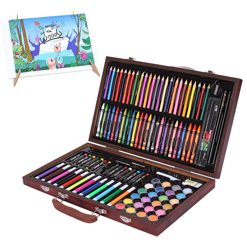 120pcs School Painting Box Graffiti Paint Brush Se... – Vicedeal