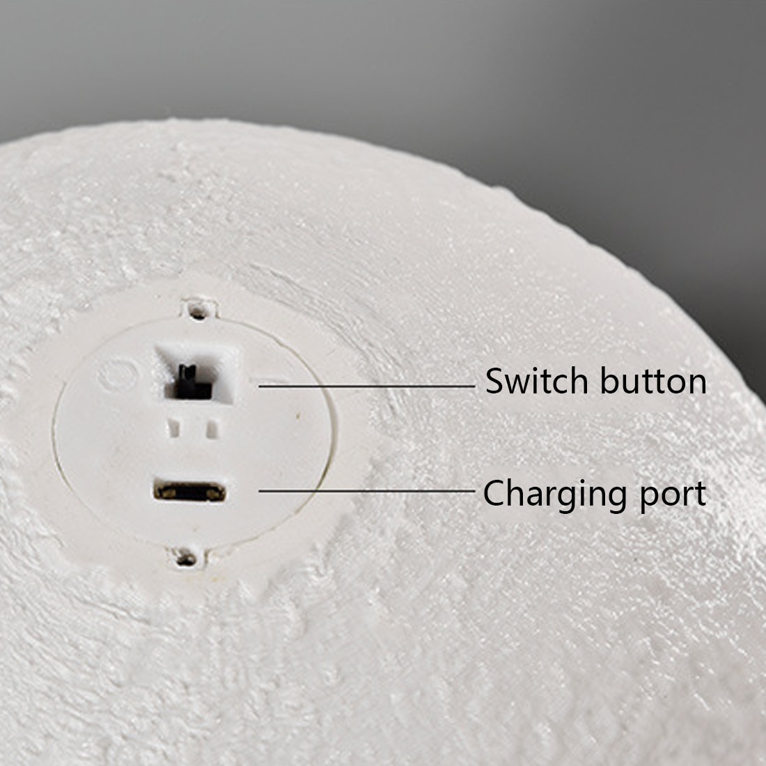 3D Light Touch Switch Rechargeable Moon Lamp 2 Col... – Grandado