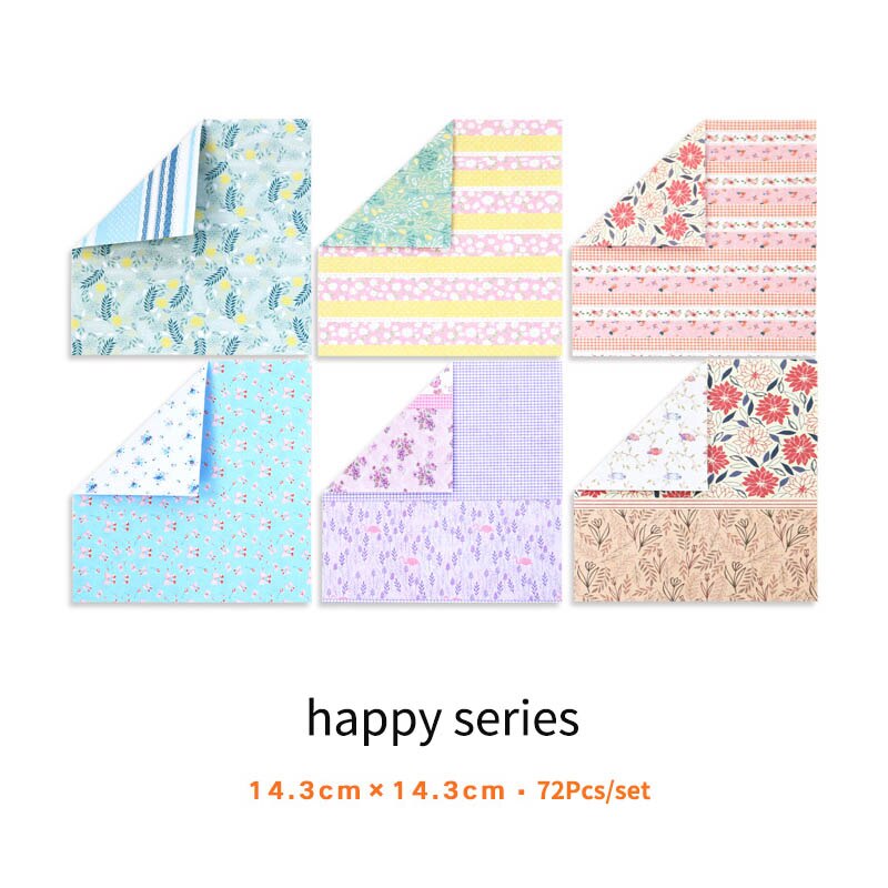 72Pcs/set 15*15cm Square Origami Paper Coloured Do... – Vicedeal