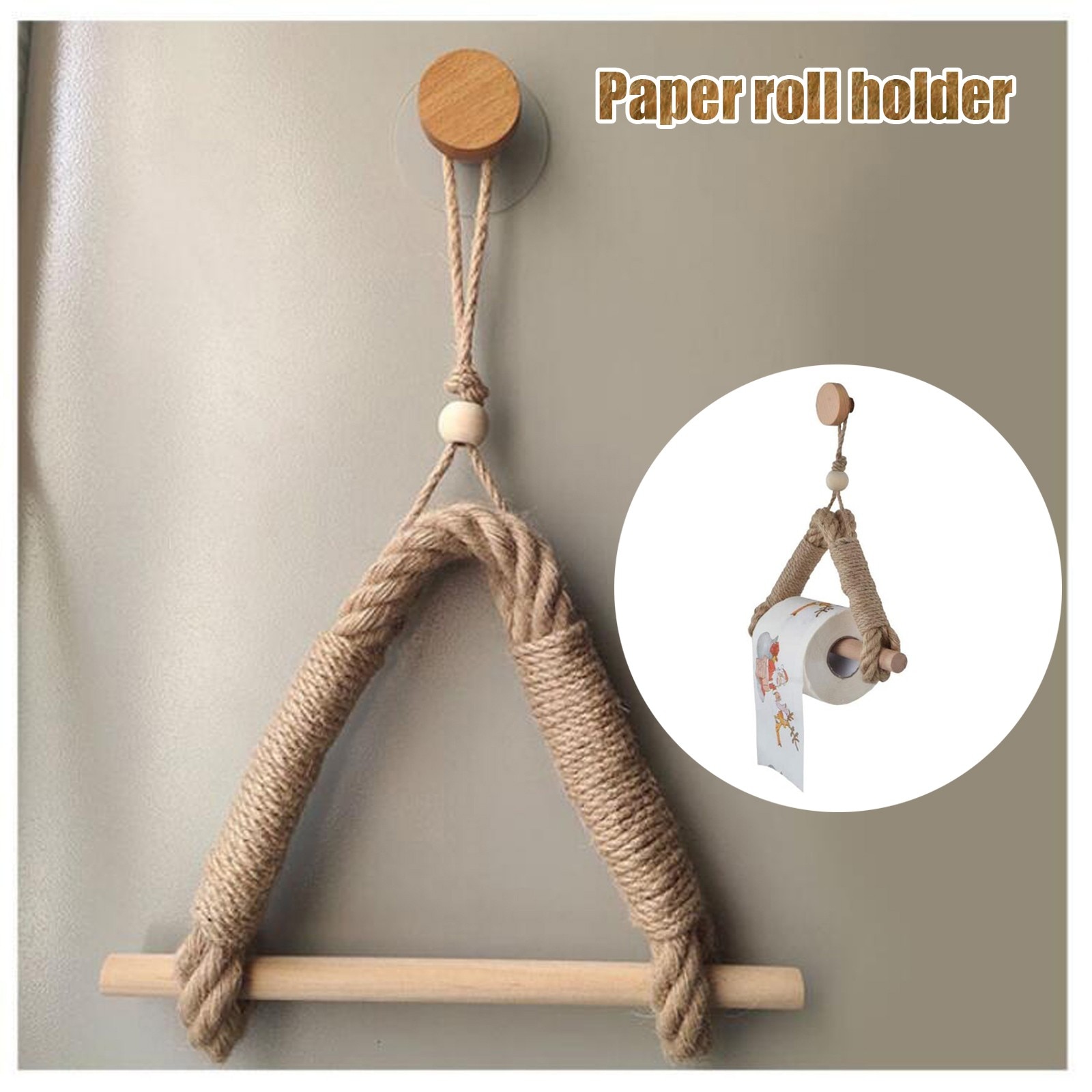Retro Kitchen Roll Paper Accessory Hanging Rope Wa... – Vicedeal