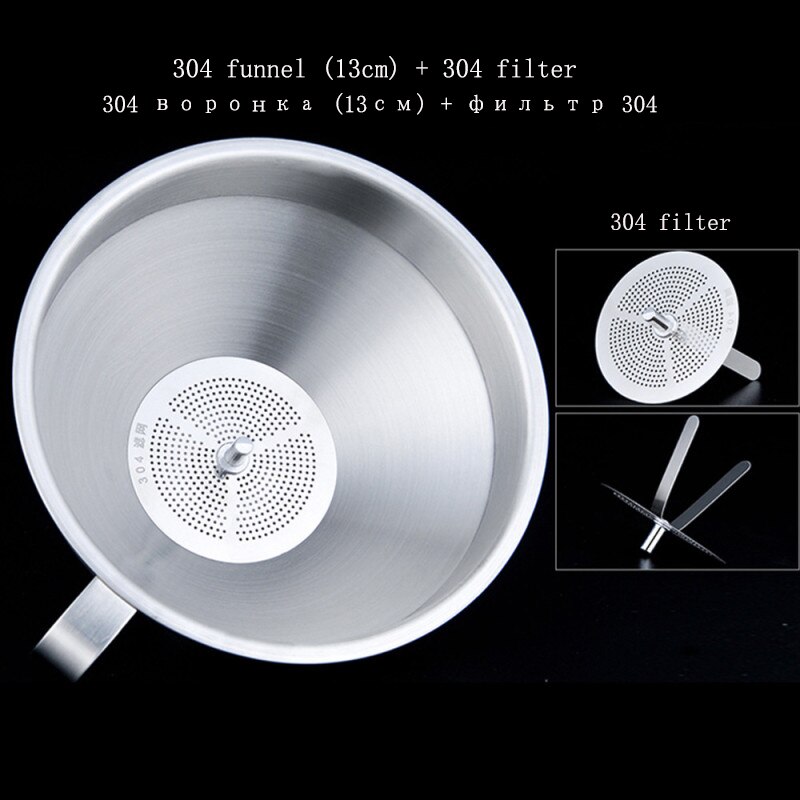 Stainless Steel Funnel Kitchen Oil Liquid Funnel M... – Grandado
