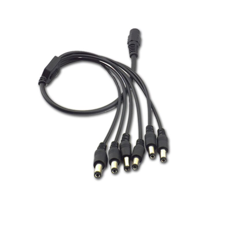 1 Female to 6 Male Splitter DC Cable 6 way power s... – Vicedeal