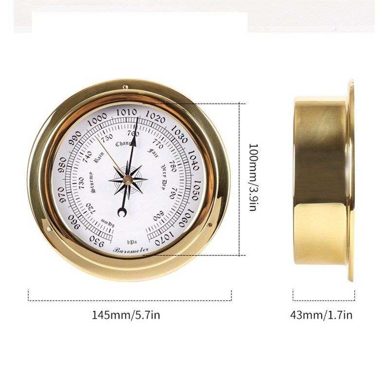 GTBL 145Mm Brass Case Shell Weather Station Barome... – Grandado