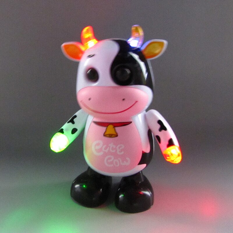 Electric Walking Cow Music Light Dance Animal Doll... – Vicedeal