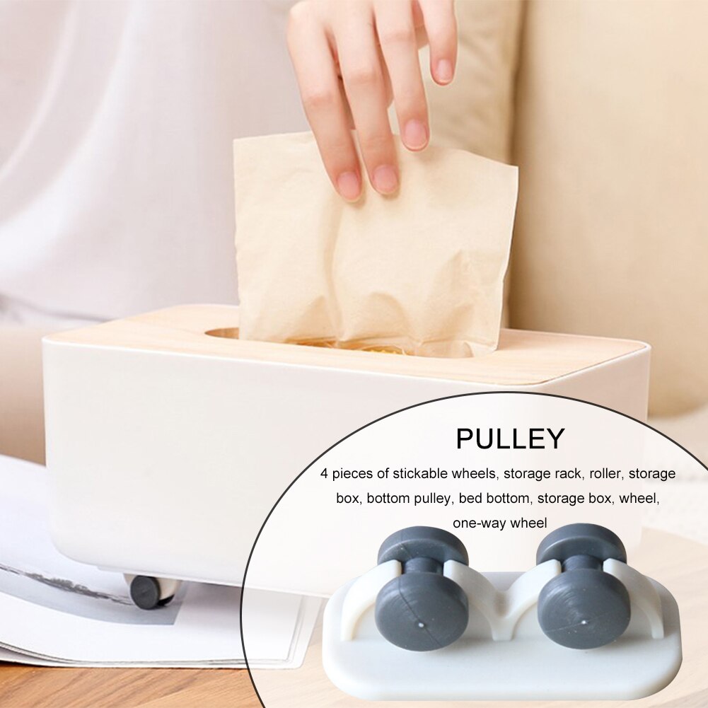 4pcs Long Fixed Casters Small One-Way Wheel Plasti... – Vicedeal