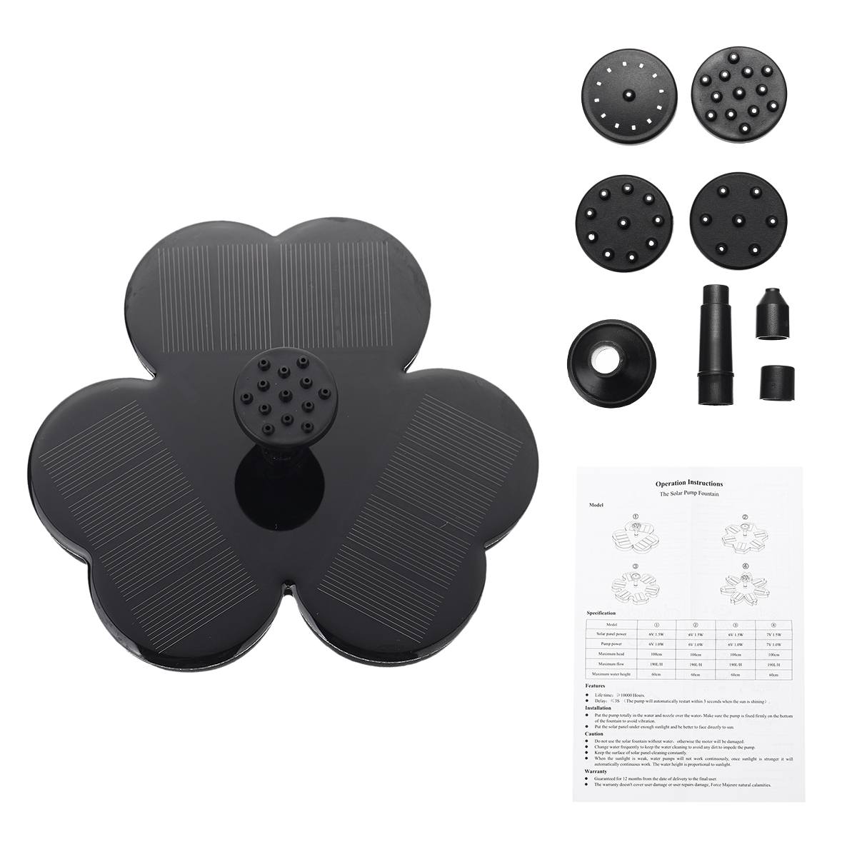 Submersible Waterfall Floating Solar Panel 18V Sol... – Grandado