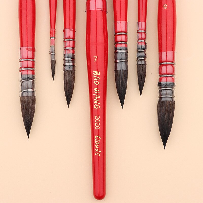 Red Handle Squirrel Hair Watercolor Pen Round Head... – Vicedeal