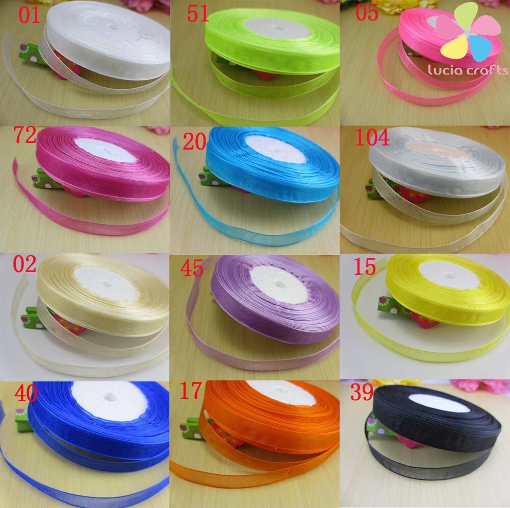 Lucia Crafts 50y/roll Multi-color Organza Ribbon F... – Vicedeal