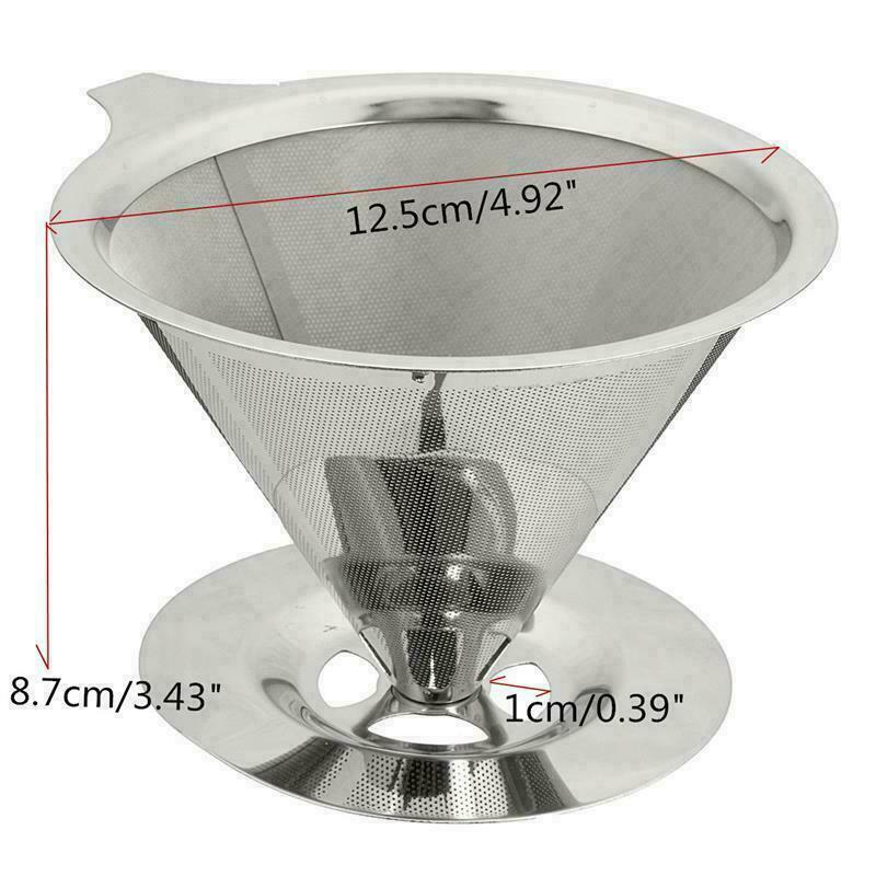 Stainless Steel Pour Over Dripper Coffee One Layer... – Vicedeal