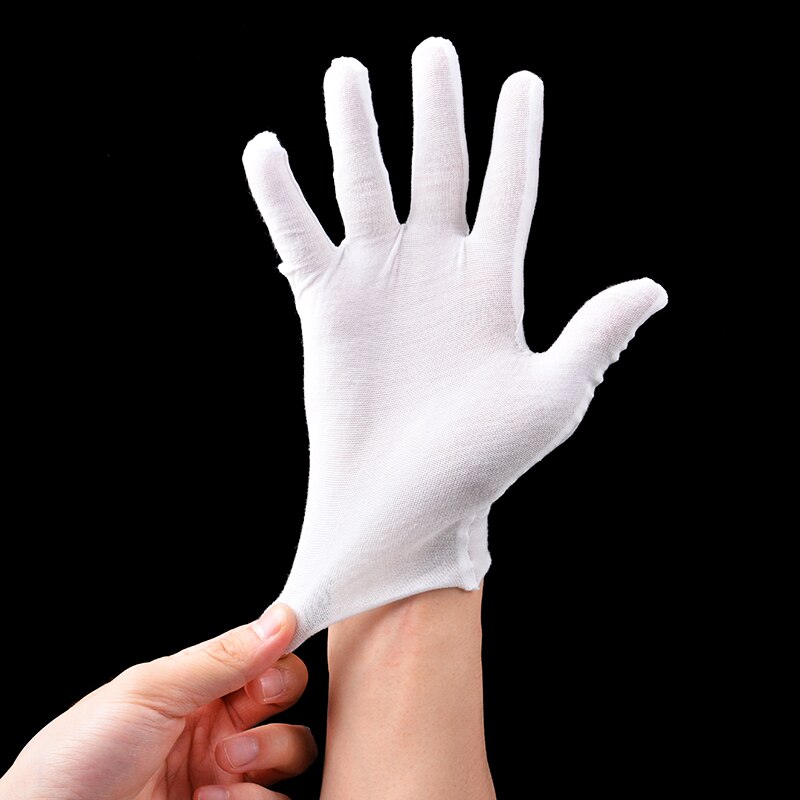 6 Pairs White Cotton Gloves Soft Jewelry Gloves Fo... – Vicedeal