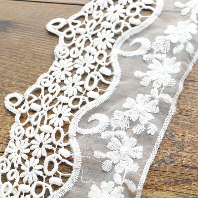 1yards 14cm cotton lace fabric DIY fabric lace flo... – Vicedeal